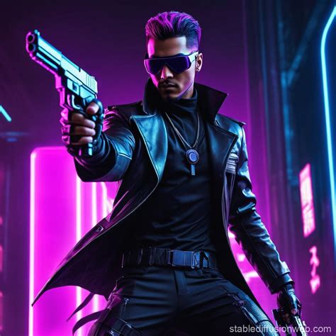 Assassin In Cyber Glasses Stable Diffusion Online