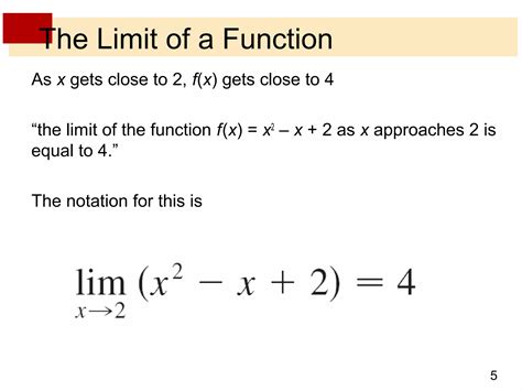 Lecture The Limit Of A Function PPT