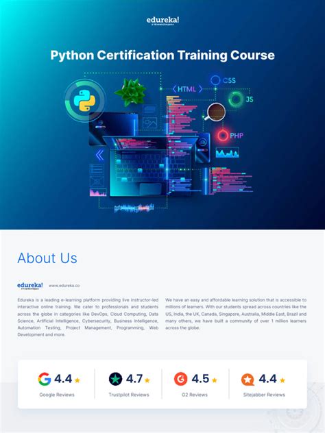 Edureka Training Python Programming Certification Course Pdf Python Programming Language