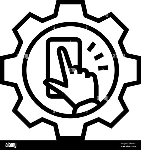 Interaction Design Ux Ui Line Icon Vector Illustration Stock Vector Image Art Alamy