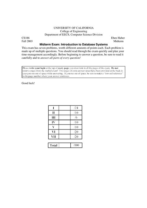 database systems introduction to database systems exams exams