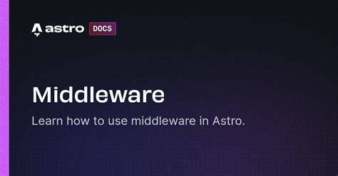 Middleware Docs