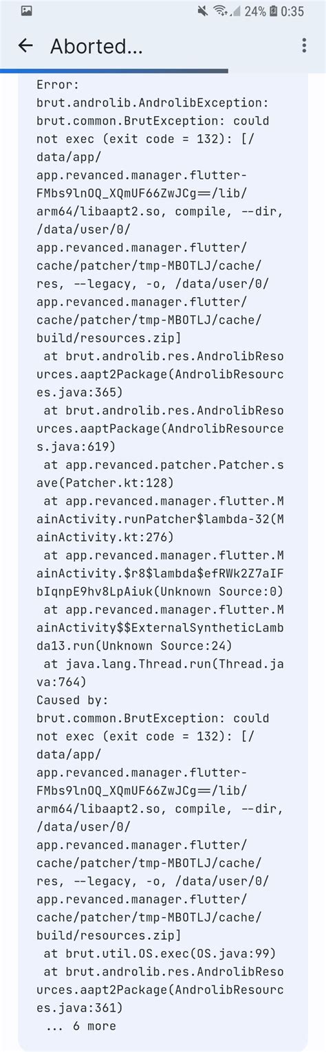 Exit Code 132 Rrevancedapp