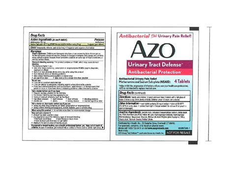 Azo Urinary Tract Defense Antibacterial Protection Methenamine Sodium