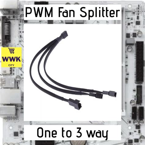 4 Pin PWM Fan Splitter One To Three Way Cable PC CPU Case Fans PWM Fan Hub Header Shopee