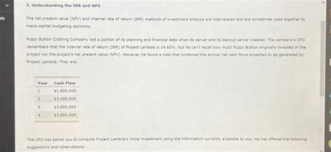 3 Understanding The Irr And Npv The Net Present