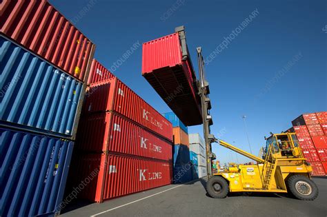 Stacking Shipping Containers Stock Image C0274304 Science Photo