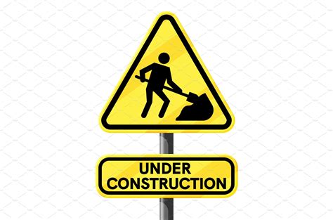 Under Construction Vector Hd Png Images Icon Of Under Construction Warning Stand Label Png Image
