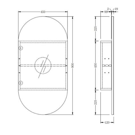 Ingrain Ash Pill Shaving Cabinet 450mm Or 500mm The Blue Space