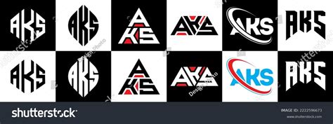 Aks Letter Logo Design Six Style Stock Vector Royalty Free 2222596673