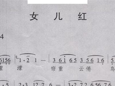 女儿红 新化山歌 歌谱 简谱