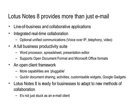IBM Lotus Notes Domino Upgrades PPT