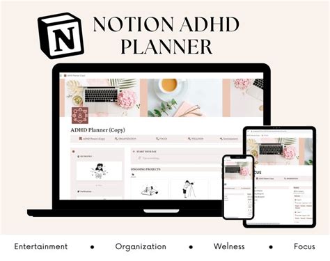 Notion Adhd Dashboard Notion Dashboard Notion Planner Notion Template Notion Life Planner
