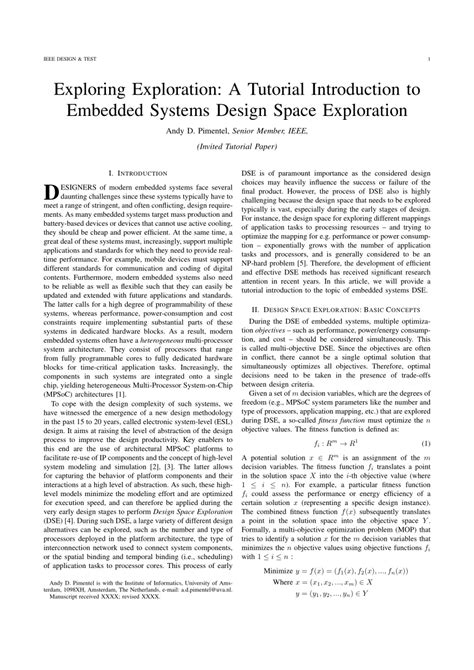 Pdf Exploring Exploration A Tutorial Introduction To Embedded Systems Design Space Exploration