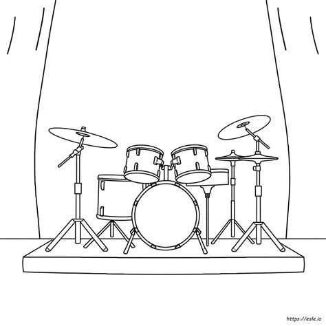 Drum Set Coloring Page