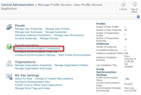 User Profiles Synchronization Sharepoint 2010