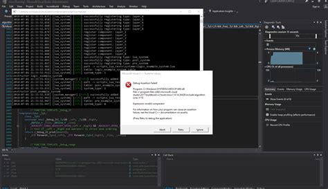 runtime view assertion failed on windows invalid comparator · issue 108 · skypjack entt · github
