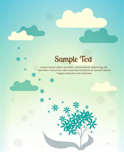 꽃과 구름 벡터 Eps Ai Uidownload