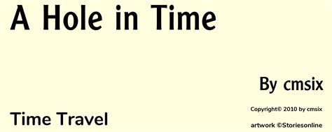A Hole In Time Time Travel Sex Story