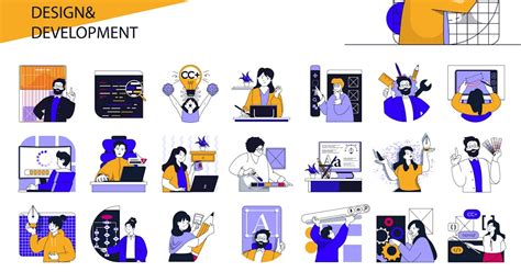 Development Concept Illustrations Illustrations Ft Flat And Concept