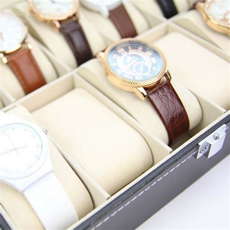 Луксозна кожена кутия за съхранение на часовници