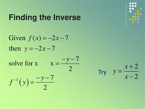 ppt inverse functions and their representations powerpoint