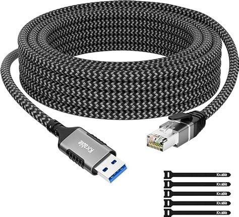 Amazon Com USB To Ethernet Cable FT USB A Male To RJ Male Cord Directly Connected