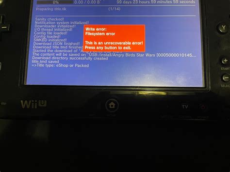 Got This Error On My Wii U Wanted To Know What Is The Issue And How It Can Be Resolved Thanks