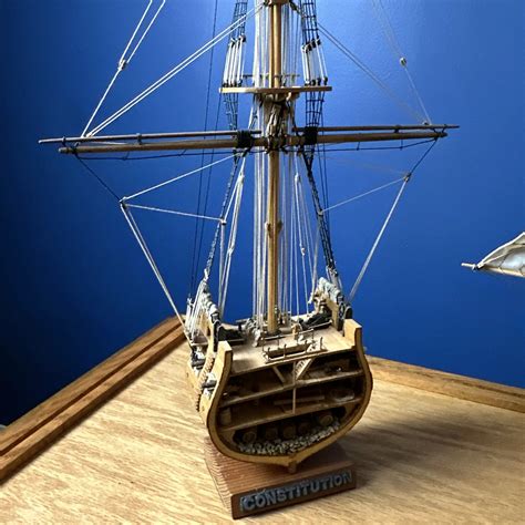 Uss Constitution Models—enclosed In Glass With A Custom Built Display