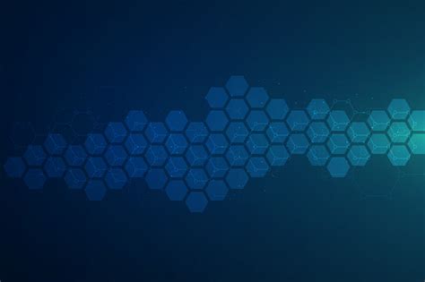 파란색 배경에 육각 형 패턴 유전 연구 분자 구조 화학 공학 혁신 기술의 개념 설계 의료 과학 및 의학 배경에 사용 0명에 대한 스톡 벡터 아트 및 기타 이미지 Istock