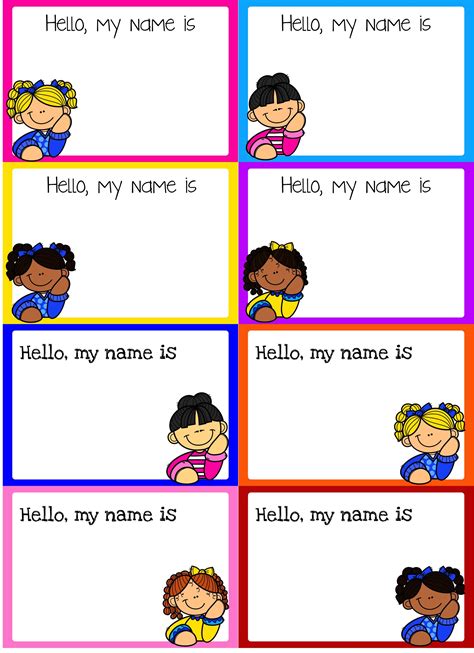 Printable School Name Tags Free Printable Templates