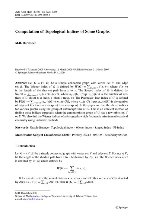 pdf computation of topological indices of some graphs
