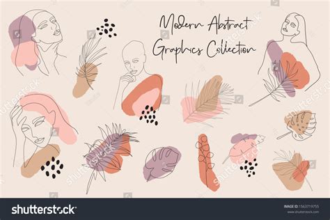 연속적인 선 추상적인 여성의 얼굴 기하학적 스톡 벡터로열티 프리 1563719755 Shutterstock