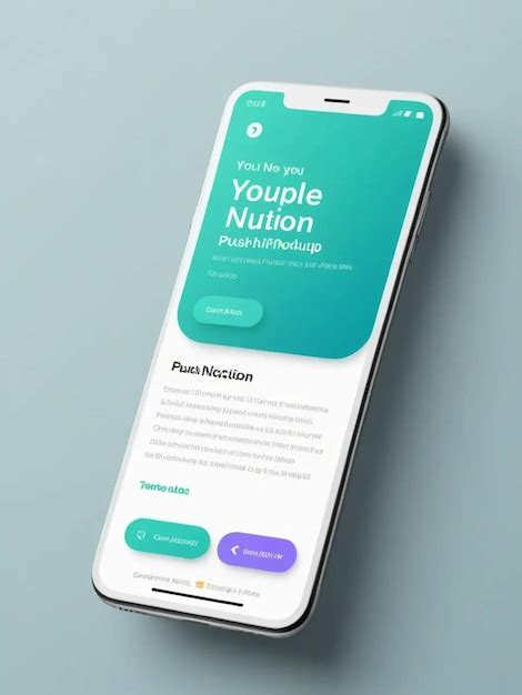 Push Notification Template Mockup Image Ideas Premium Ai Generated Image