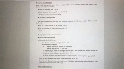 Solved Program Specification Write A Javs Program That