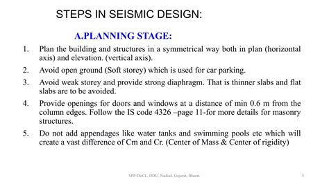Seismic Design Steps Pptx