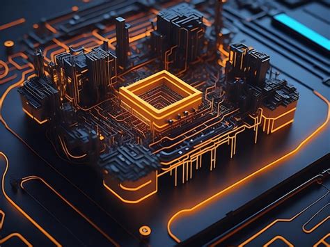 Premium Ai Image 3d Circuit Wallpaper