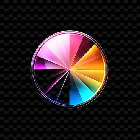 Premium Psd A Circle Of Rainbow Colors Is Shown On A Black Background