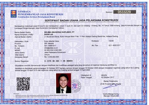 Kualifikasi Usaha Jasa Konstruksi Homecare