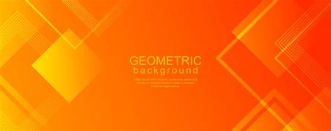 Premium Vector Minimal Geometric Background With Dynamic Square Design In Orange Gradient Color