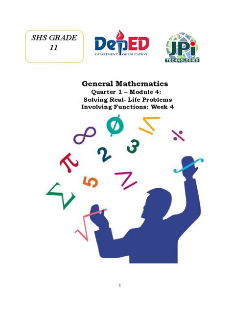 genmath module 4 week 4 pdf function mathematics equations