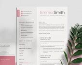 CV Template Word CV Template Professional Resume Template Etsy