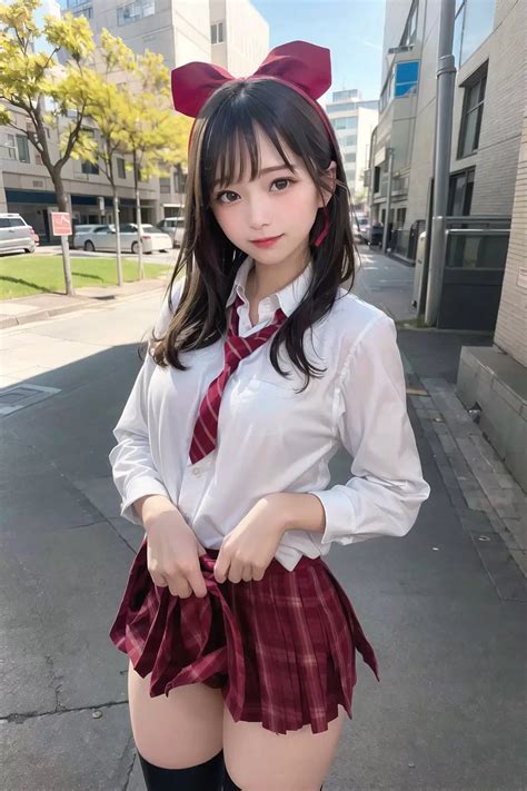 ちょっとたくし上げ Aiart Aipictors