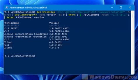 How To Check Net Framework Version In Windows 11