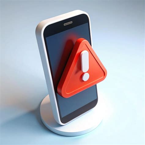 Premium Photo 3d Smartphone With Exclamation Sign Mobile Phone Alert Notification Emergency