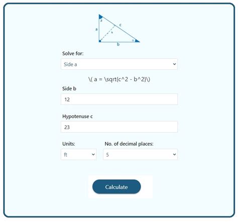 Pythagorean Theorem Calculator Template Online Free Excel Templates