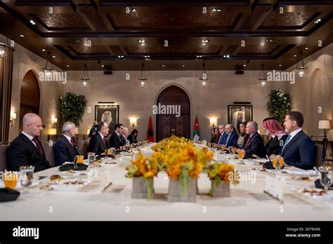 Jordanian King Abdullah Ii Meets With Albanian President Bajram Begaj