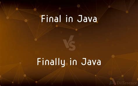 final in java vs finally in java — what s the difference