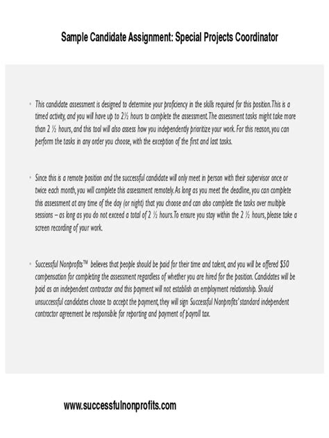 Fillable Online Sample Candidate Assignment Fax Email Print Pdffiller