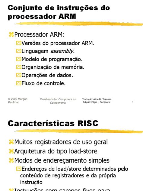 Cap 3 1 Arm7 Pdf Arm Architecture Microprocessador